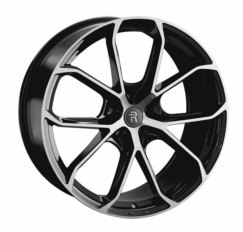 Колесный диск Replay GS6 21x9.5" PCD5x114,3 ET47 D67,1 черный глянцевый с полированными лучами