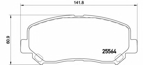 Колодки тормозные дисковые перед Brembo P 49 045
