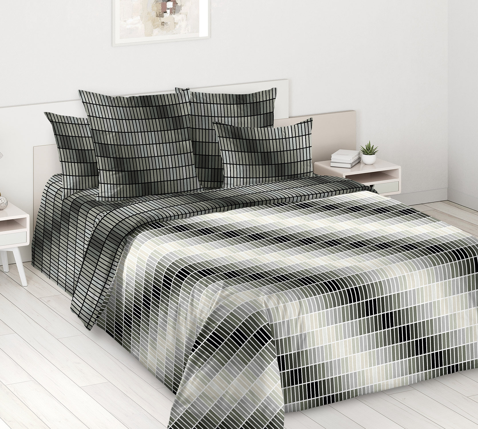 Постельное Белье 2-спальное Перкаль (наволочки 70х70 2 шт) "Арно 1" 2150ЛН