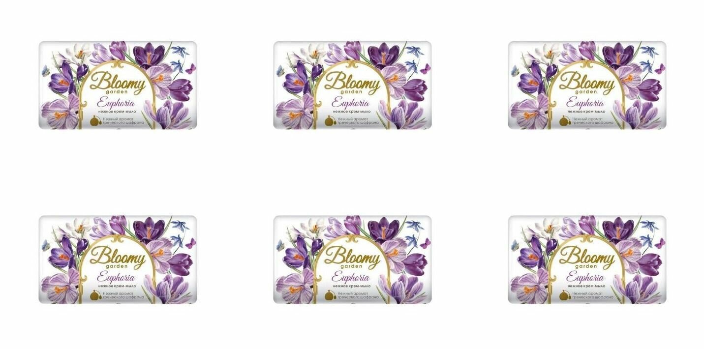 Весна Крем-мыло туалетное твердое Bloomy Garden Euphoria, 90 гр, 6 шт
