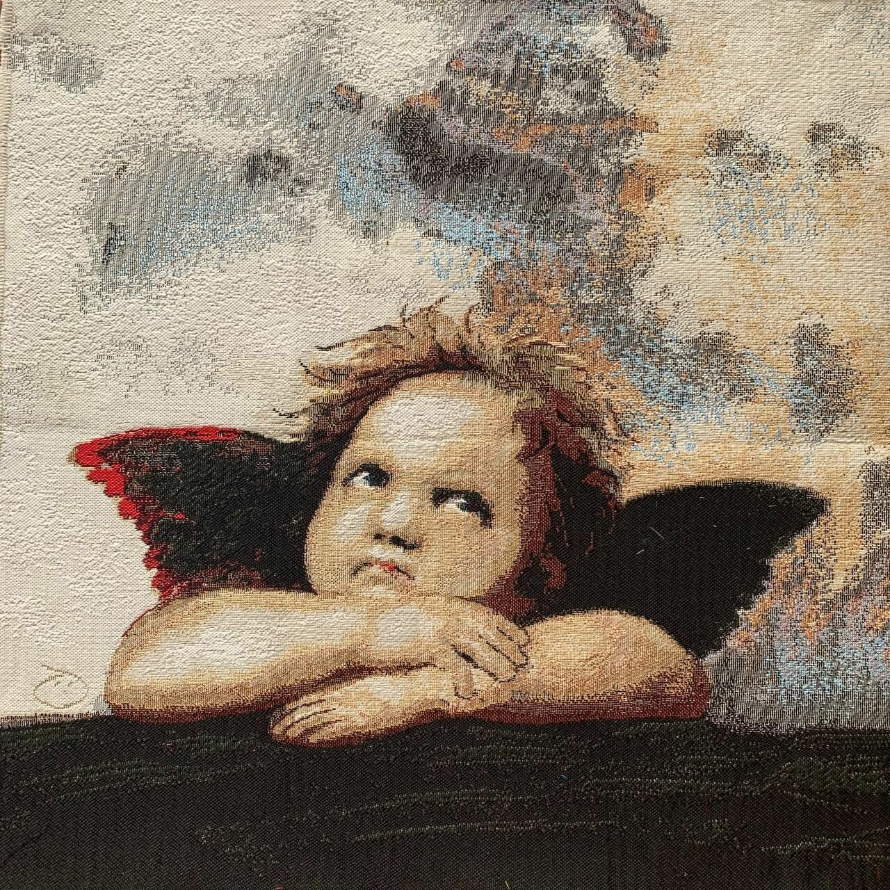 Гобелен, гобелен без рамы 48х48 см / "Ангелы", Рафаэль Санти (комплект из 2х купонов)