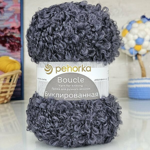 Пряжа Пехорка буклированная 35 моренго (5 мотков)