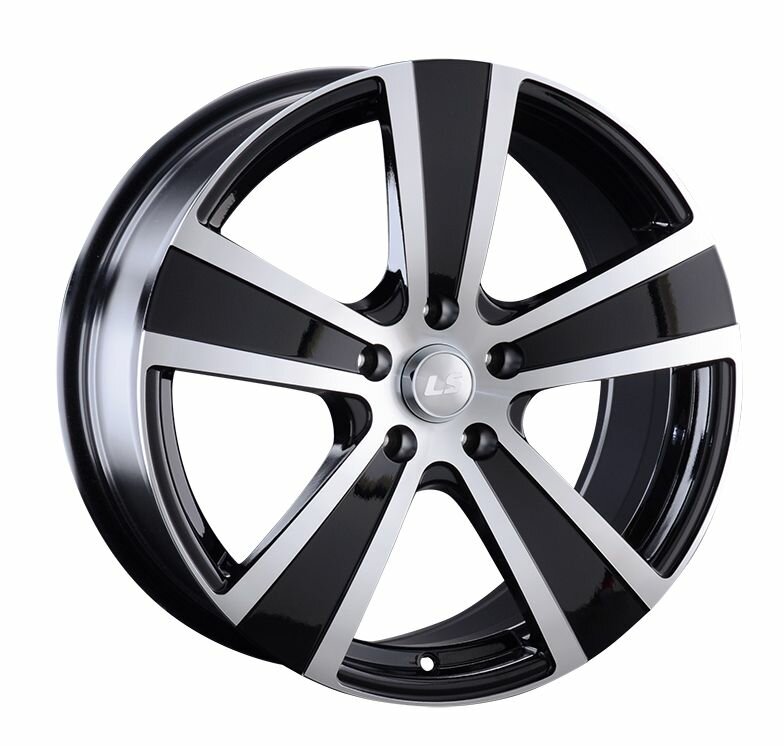 Колесный диск LS LS950 16x6.5" PCD4x108 ET26 D65,1 черный глянцевый с полированными лучами