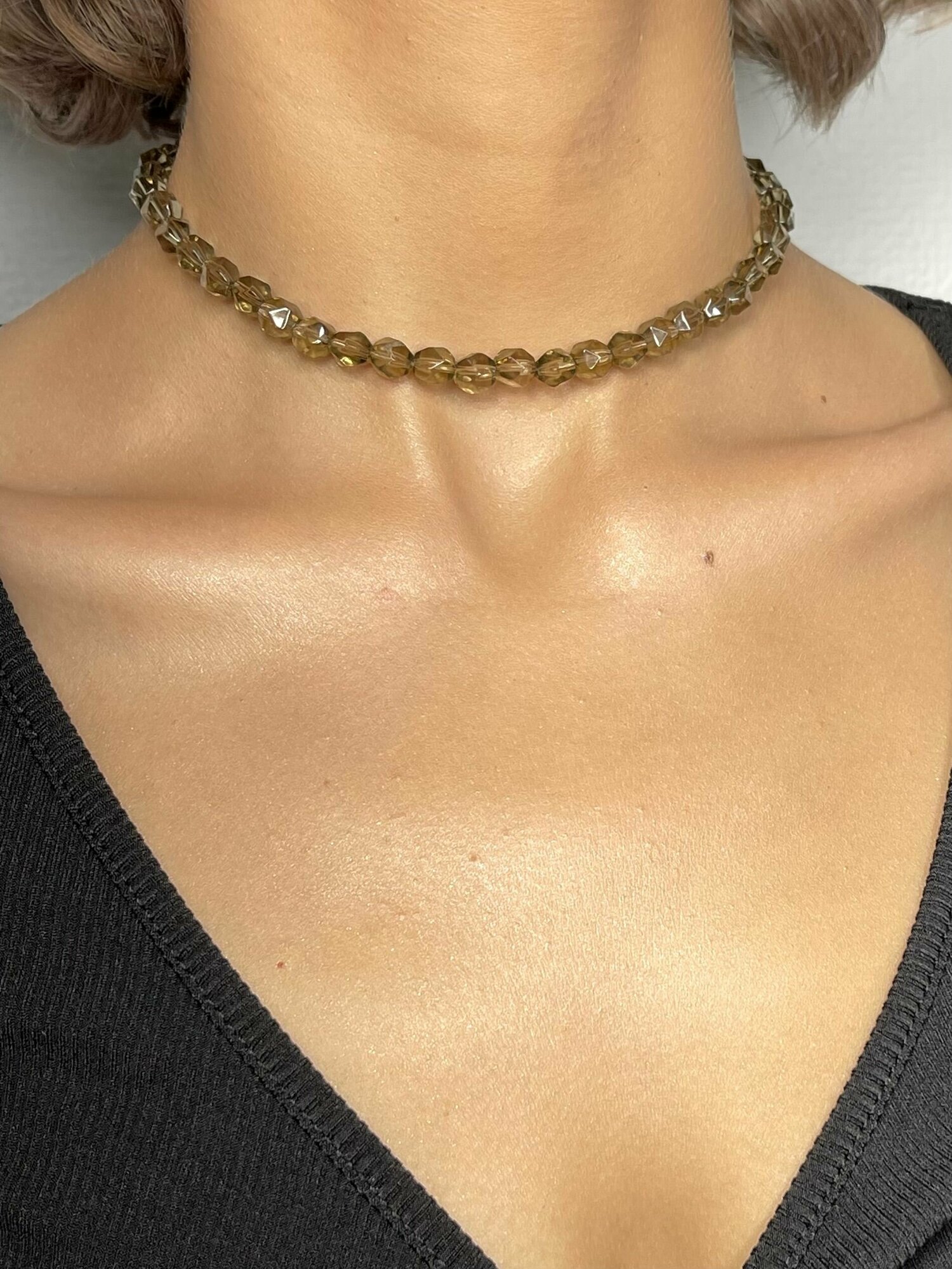 Славянский оберег, колье, раухтопаз