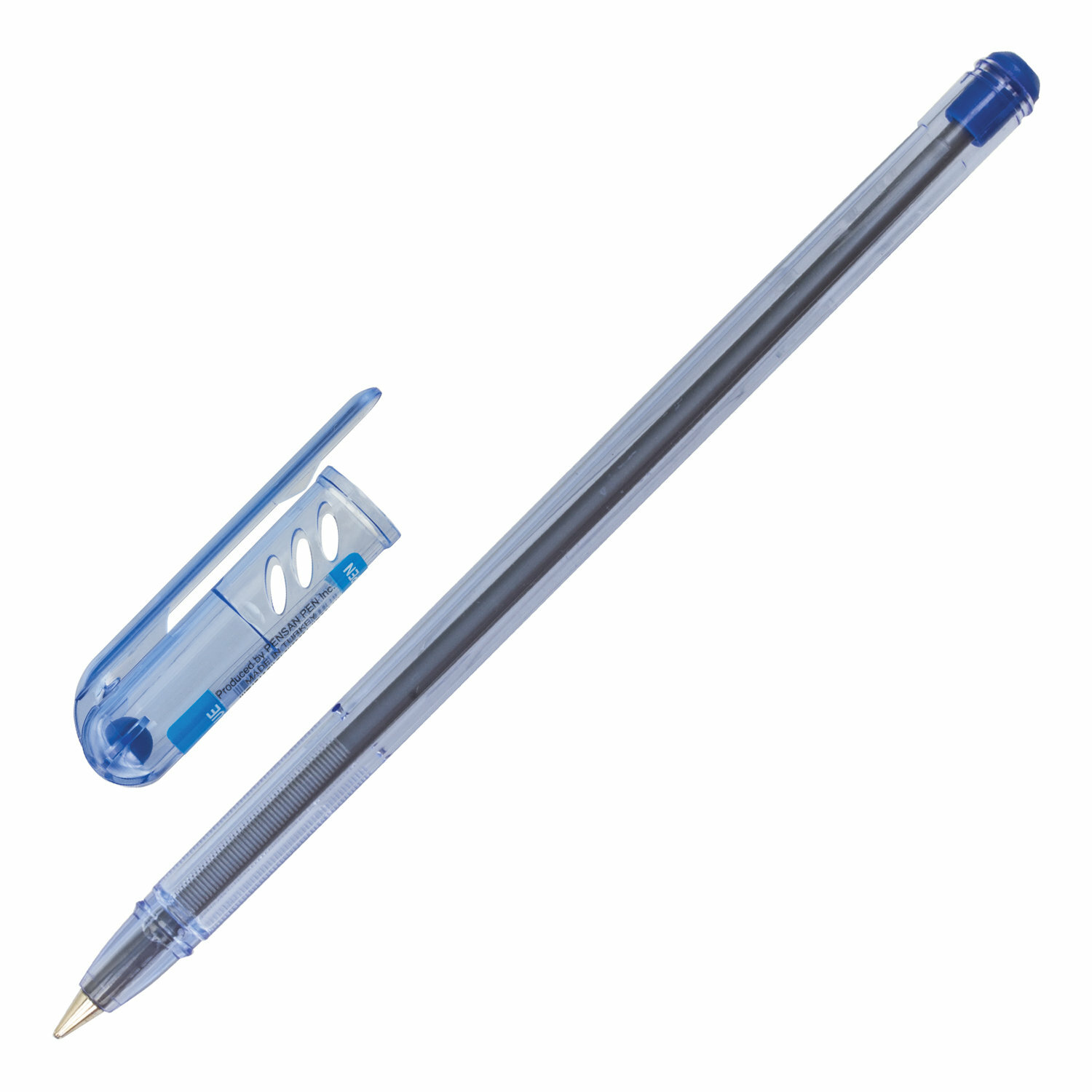Упаковка 25 шт. Ручка шариковая масляная PENSAN "My-Pen", синяя, корпус тонированный синий, узел 1 мм, линия письма 0,5 мм, 2210