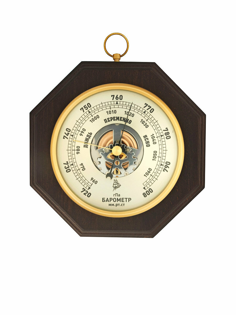 Барометр настенный Бриг БМ91311-1-В . Натуральное дерево. Черный.