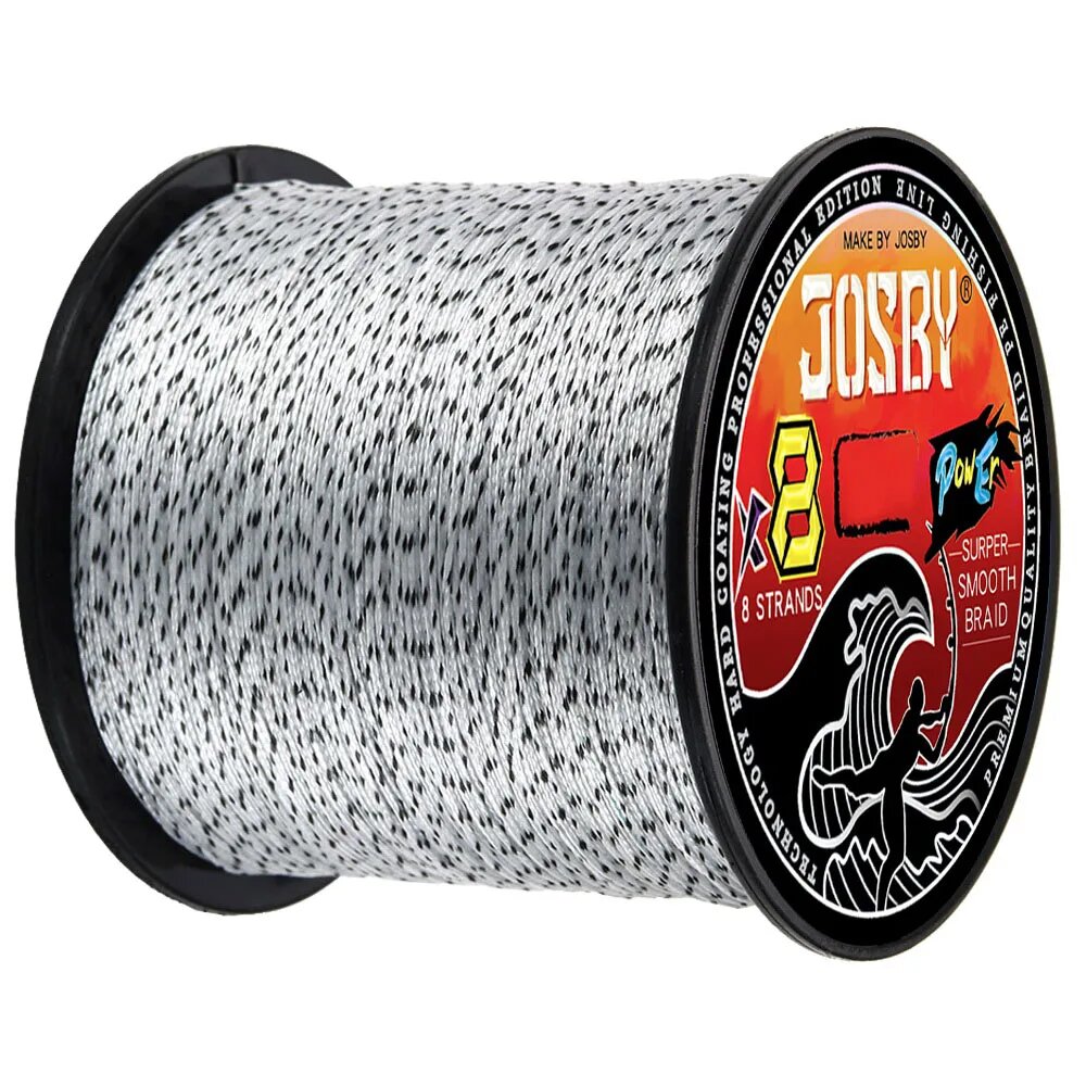 JOSBY Плетенка 8X, 300м, 0.32мм, 50lb, Speckled Gray