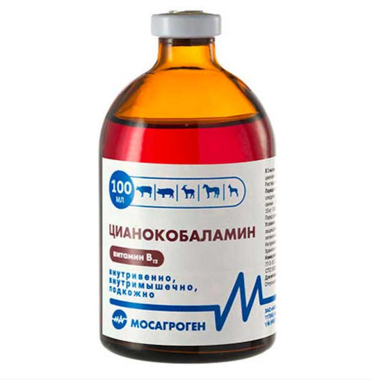 Раствор Мосагроген Цианокобаламин, 100 мл