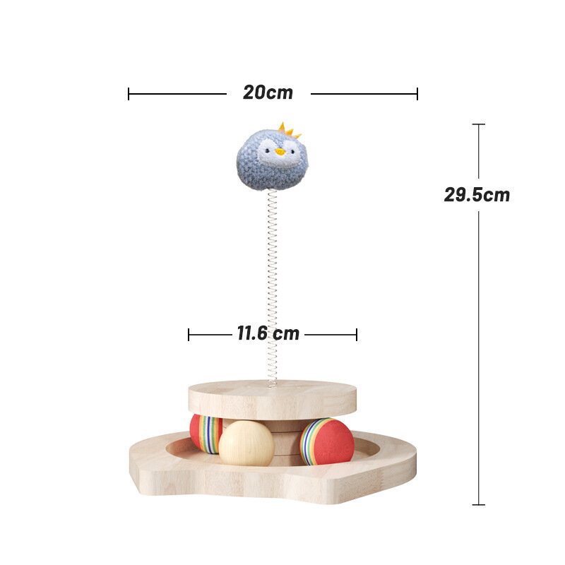 Игрушка для кошек "Cat Toy Ball Track", самонагревающаяся, из цельного дерева
