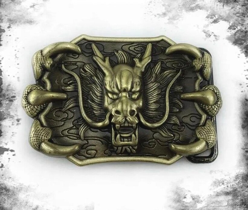 Пряжка «Голова Дракона» на ремень шириной до 4 см