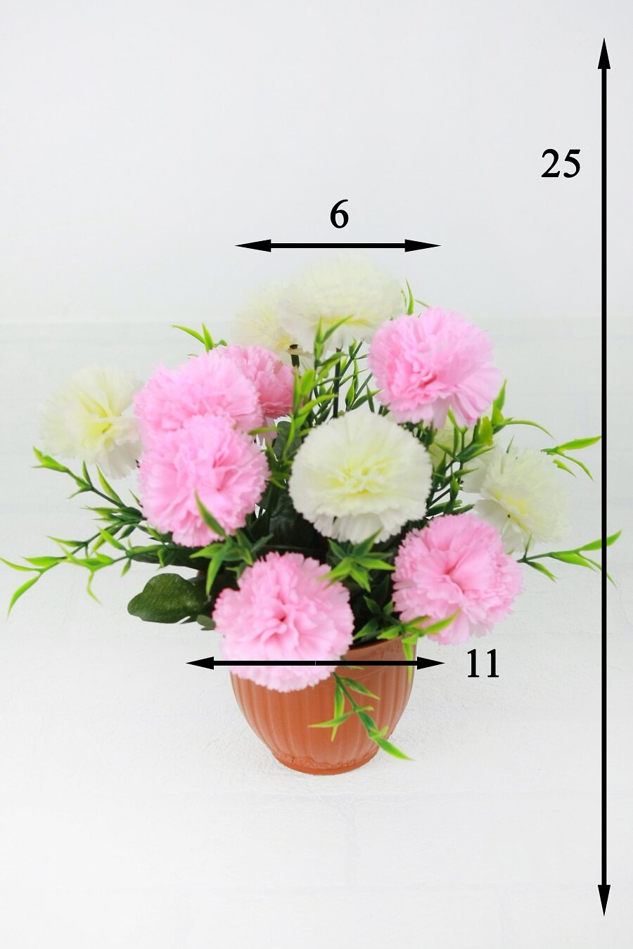 Искусственные Бархотки в кашпо от бренда Holodilova