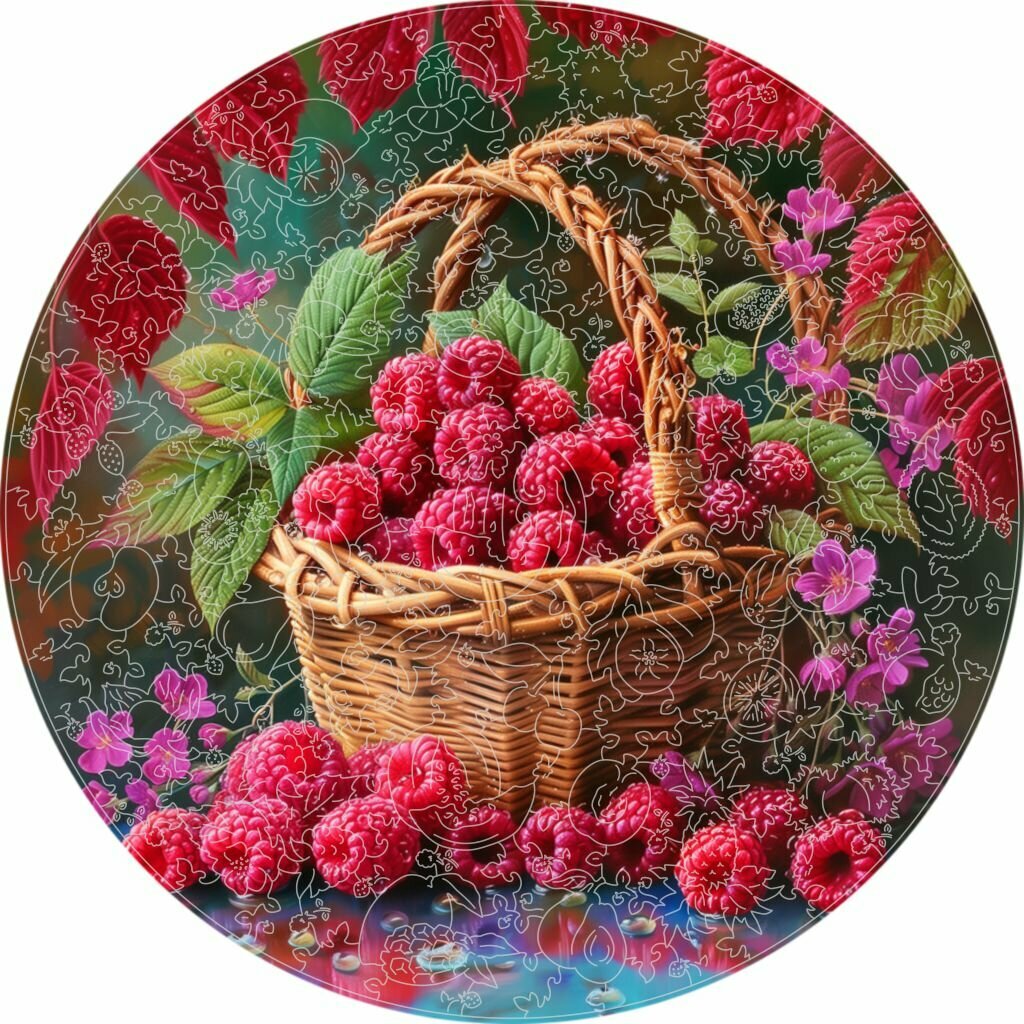 Деревянный пазл BoberBox "Малина Натюрморт", 200 деталей