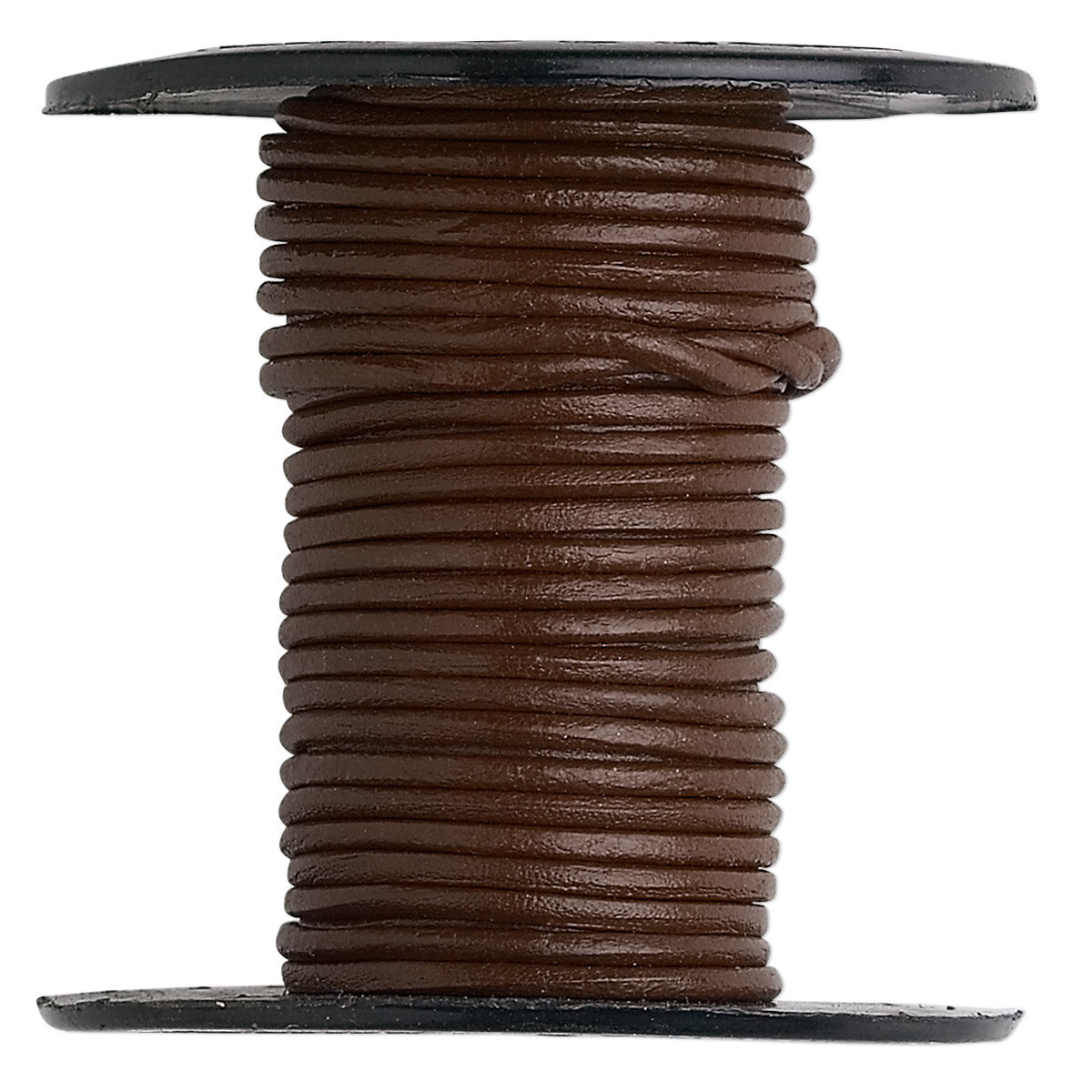 Шнур кожаный, около 0.8-1.2мм, Индия, темно-коричневый, 1 метр