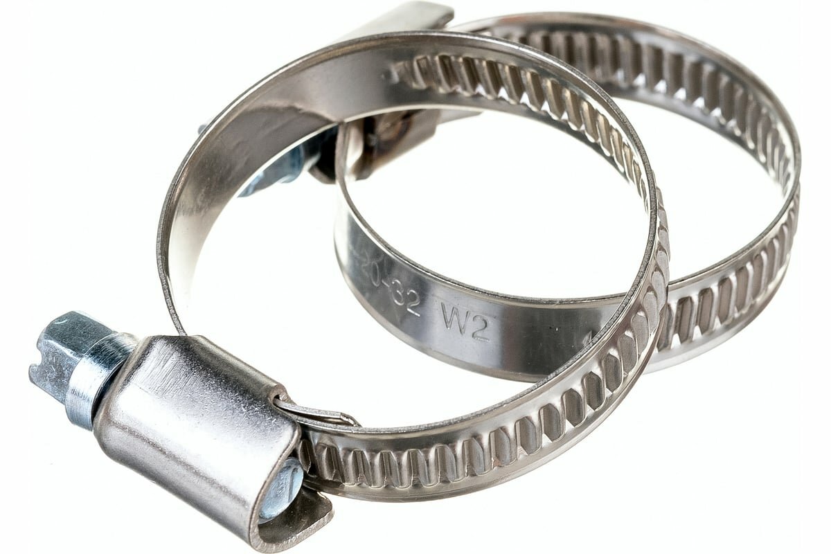 Tech-Krep обжимной хомут из нержавеющей стали 20х32 мм, 2 шт, для трубопроводов