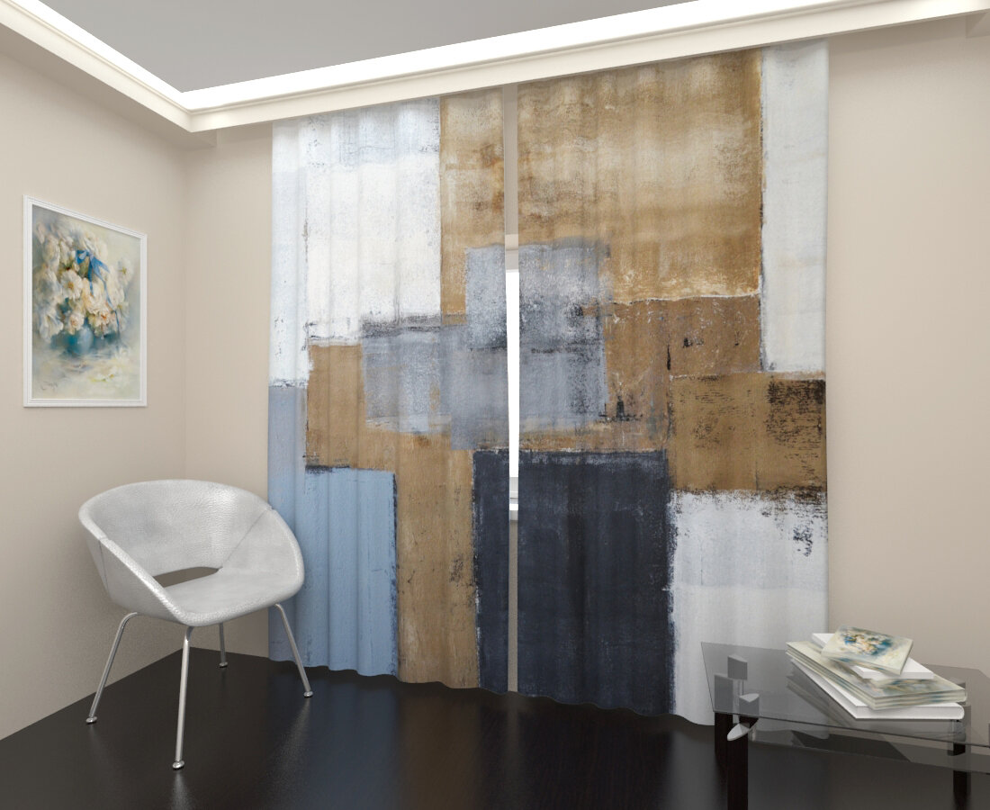 Фотошторы Арт Холст 3 Габардин В: 260 см Ш: 2*145 = 290 см