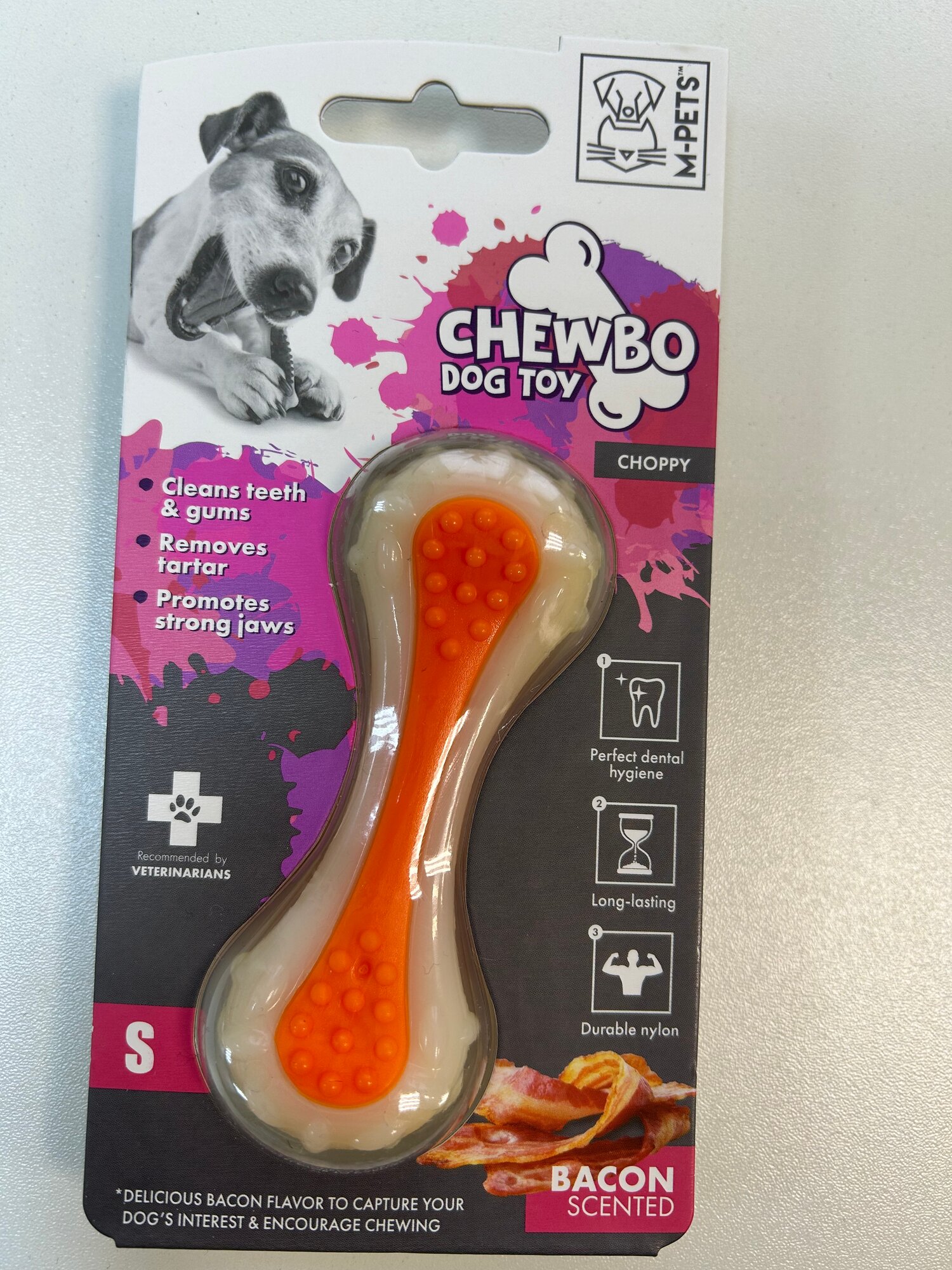 MPets Игрушка для собак MPets Кость вкус бекона, нейлон 10,4 см
