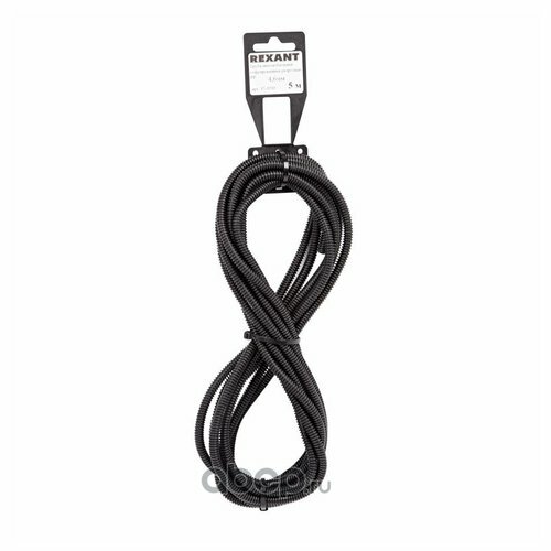 Трубка защитная электропроводки гофрированный пластик d 4.6мм 5м ПП REXANT REXANT 150505