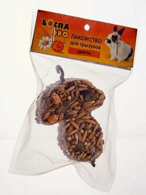 Лакомства для грызунов Грибок цветы 40г боспа ЭКО 2/50
