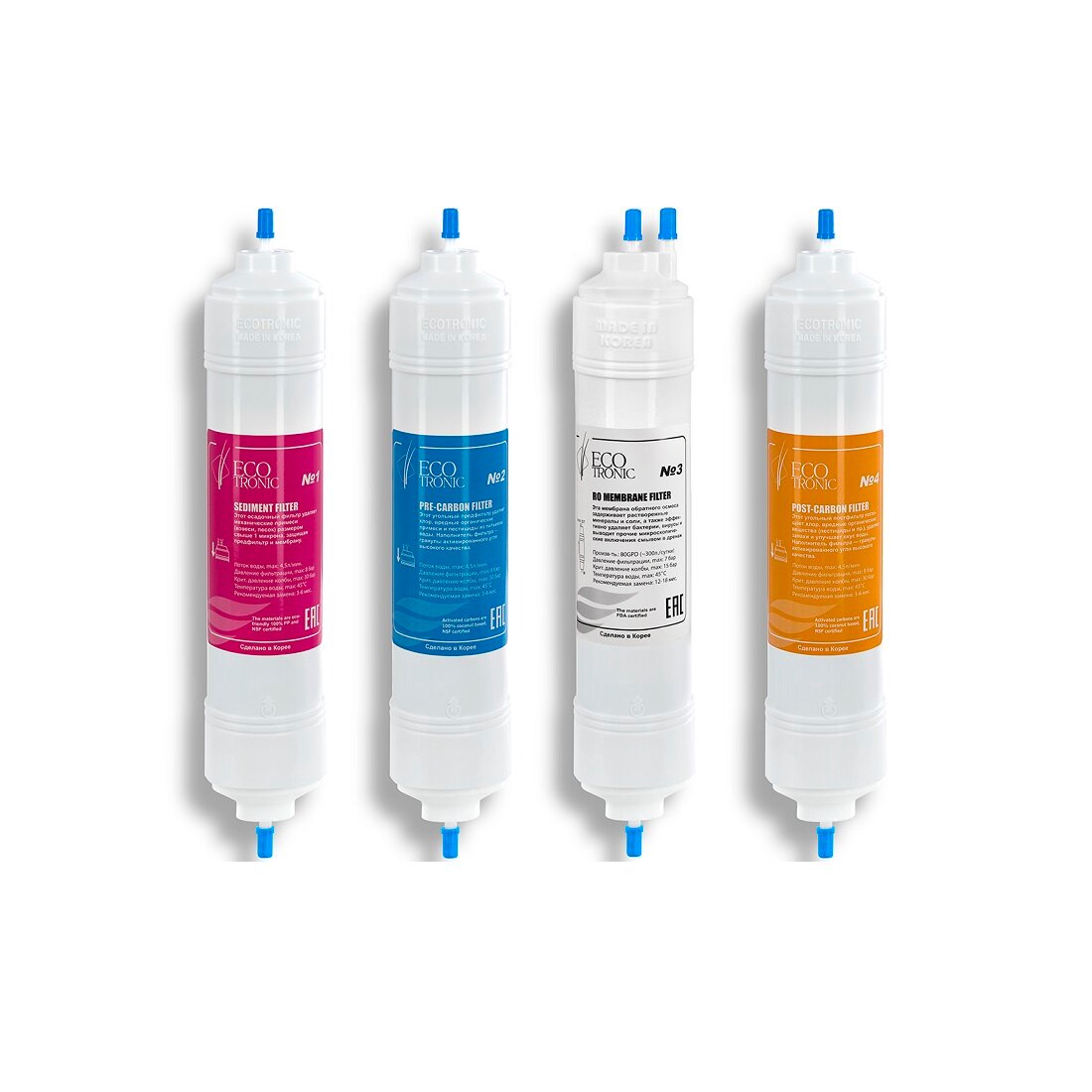 Комплект фильтров Ecotronic с RO мембраной (14 дюймов)