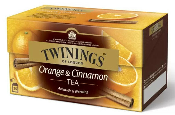 Twinings Orange Cinnamon 2г x 25пак чай черный аромат-ый (071349)