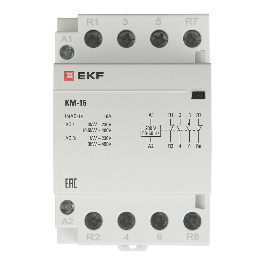 Контактор модульный 230-240 В 16 А тип AC но+НЗ
