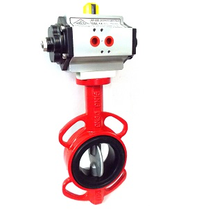 Затвор дисковый чугунный, диск чугун с пневмоприводом PAZ341-200DA