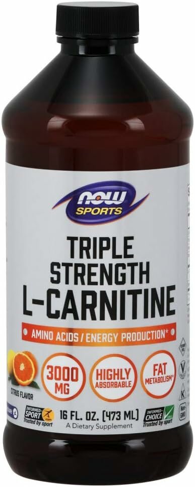 NOW Triple Strength L-Carnitine 3000 mg 473ml (L-Карнитин высокой концентрации) цитрусовый вкус