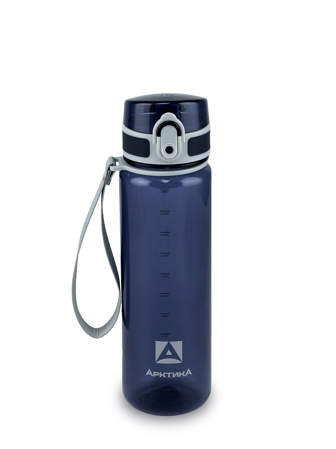 Питьевая бутылка Арктика из тритана 0.5л, синяя глянцевая, с ситечком