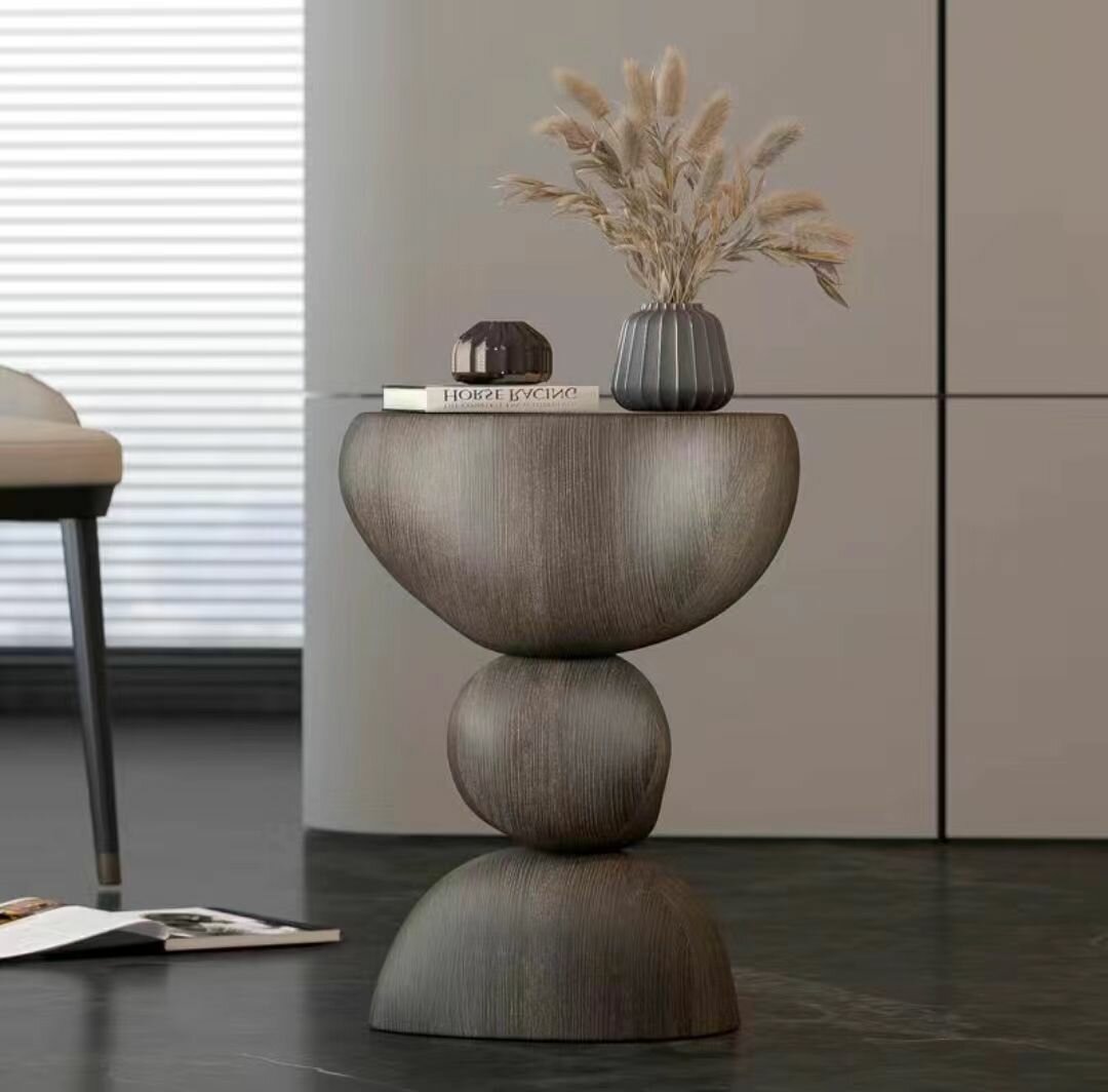 Современный минималистичный мини-журнальный столик высокого класса в кремовом стиле