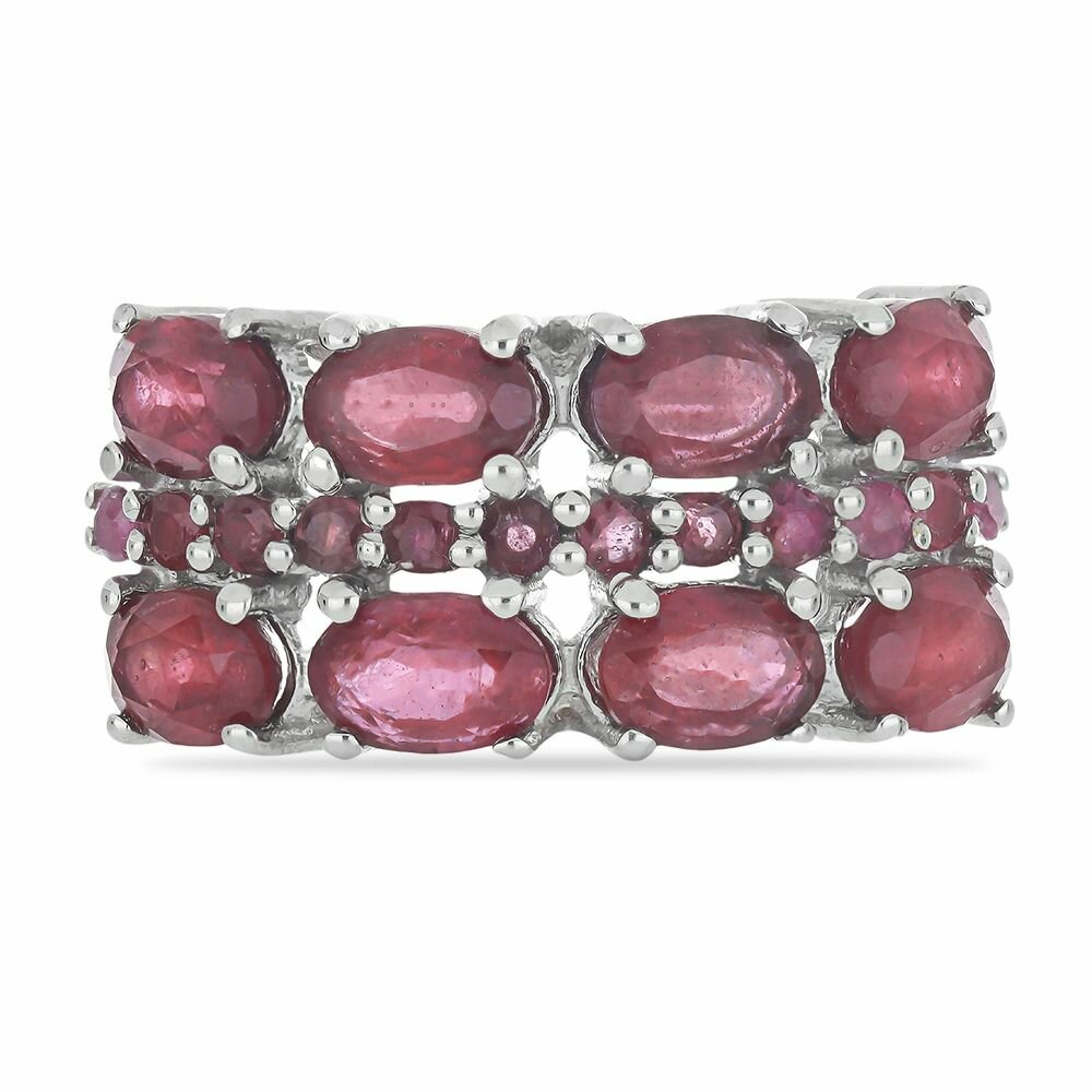 Кольцо дорожка, серебро, 925 проба, родирование, рубин