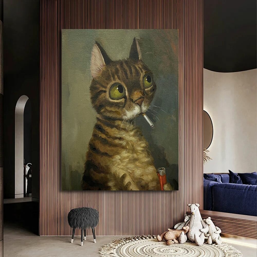 Картина с котом на стену, постер с котом, "Милый кот", 40х60 см.