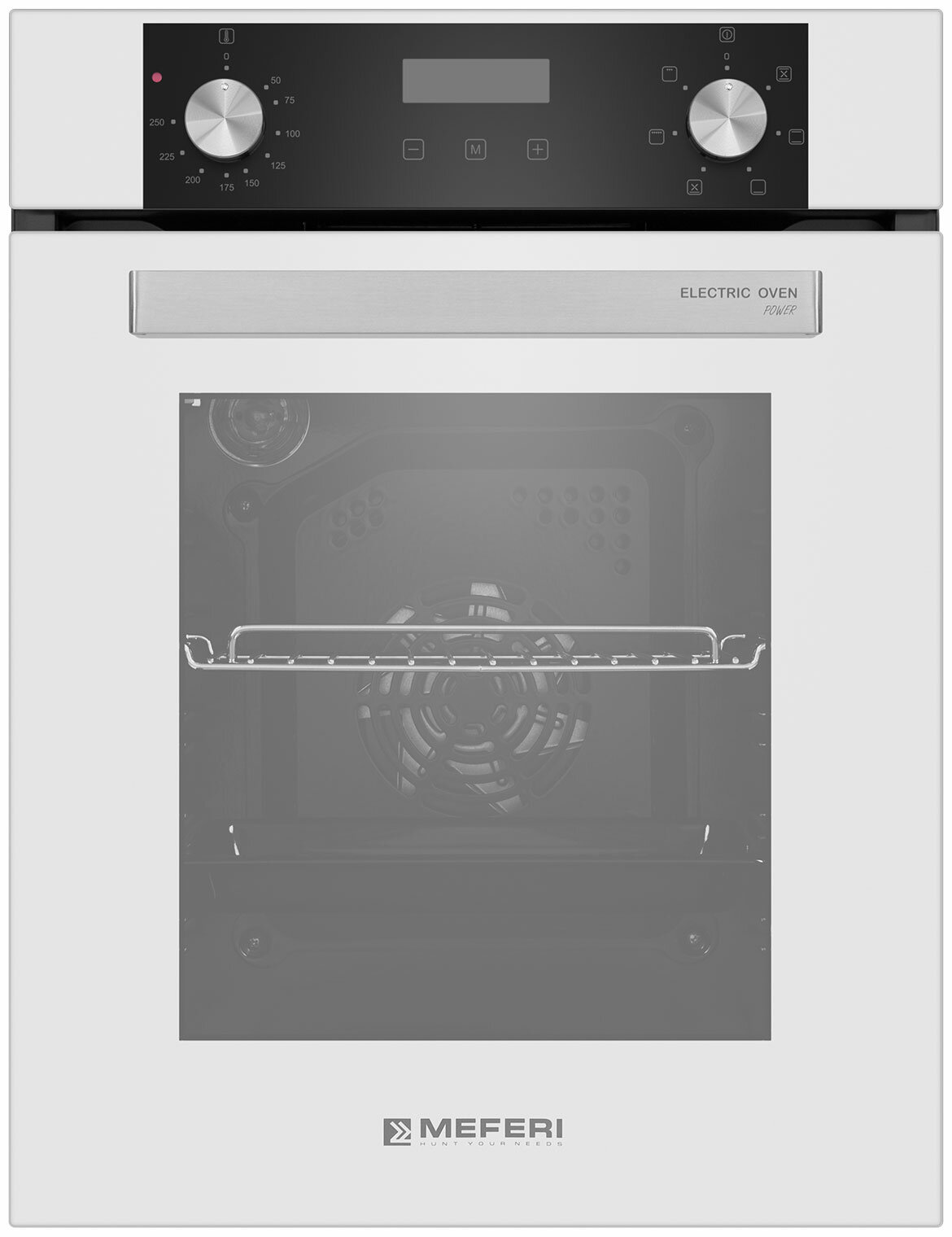 Электрический духовой шкаф Meferi MEO456WH POWER 44 см, 49 л гриль конвекция, белый