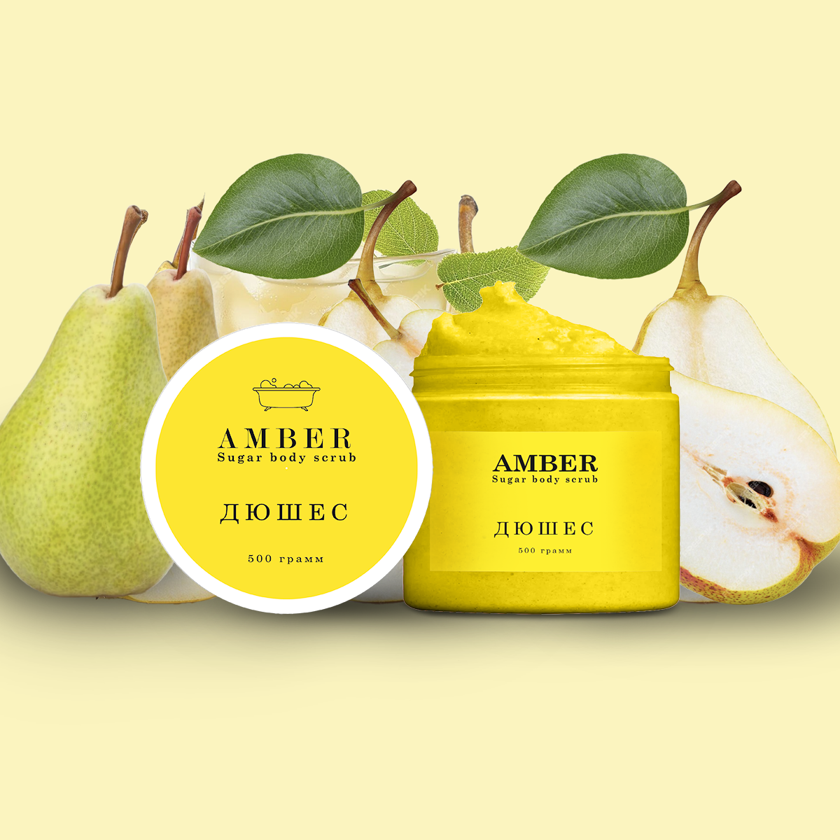 Amber Сахарный скраб для тела Золотой Дюшес 500 гр.