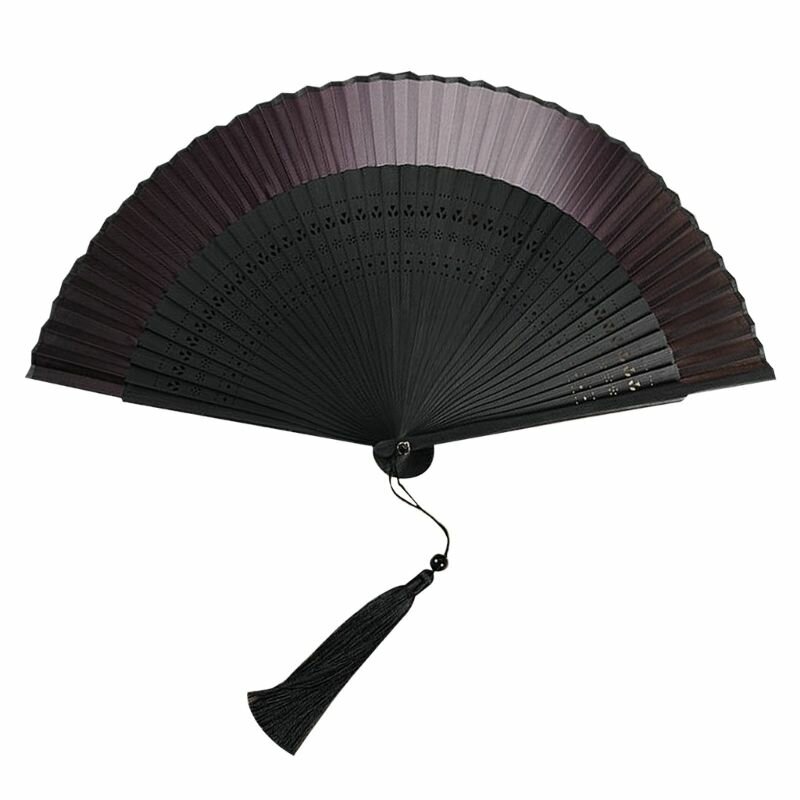 Бамбуковый веер с ажурной резьбой для танцев, выступлений и украшения уличных вечеринок, 13