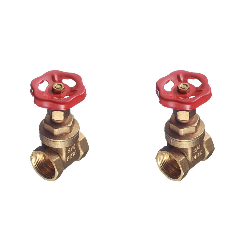 Задвижка клиновая латунный 3/4 ВР(г) х 3/4 ВР(г) вентиль (VT.012. G.05) (2 шт.)