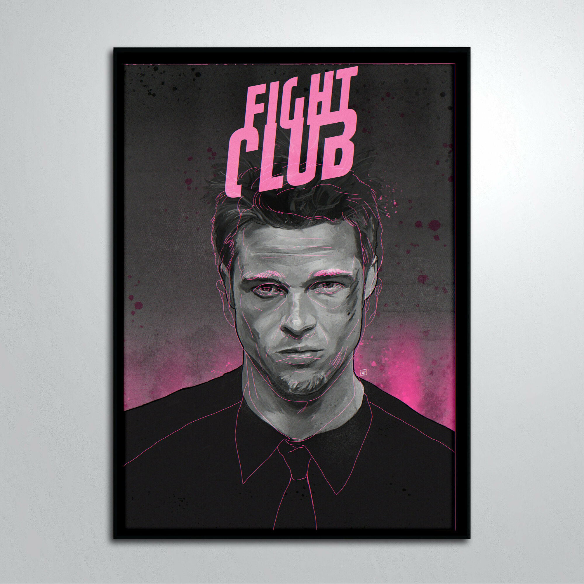 Постер без рамы/ Бойцовский Клуб Брэд Питт Раздвоение