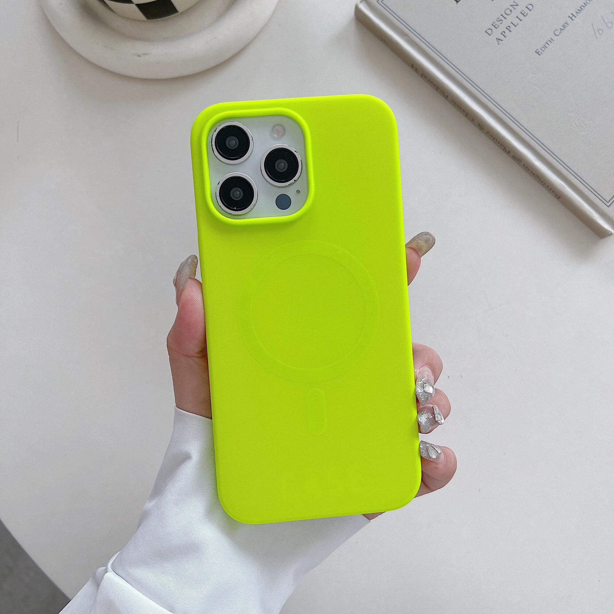 Роскошный яркий флуоресцентный жидкий силиконовый чехол для Fluorescent green, For iPhone 13 Pro