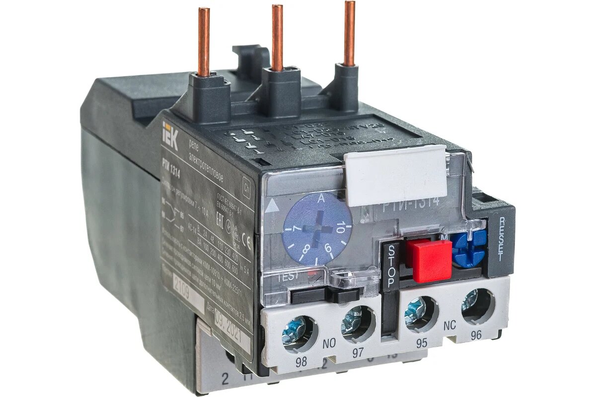 IEK Тепловое реле DRT10-0007-0010 7-10 А, РТИ, модель 1314, защита цепей в сети