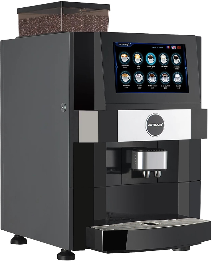 Профессиональная кофемашина Jetinno JL22-ES4C, сенсорный экран, черно-серая