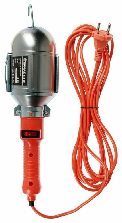 Фонарь-переноска гаражный 220v, 60вт,(шнур 5м) ермак