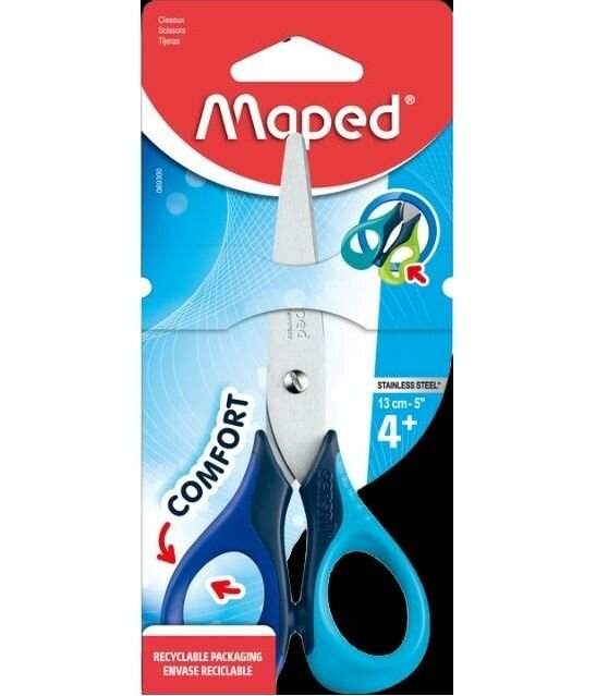 Ножницы Maped "SENSOFT" 13 cм, симметричные, эргономичный, гибкие ручки