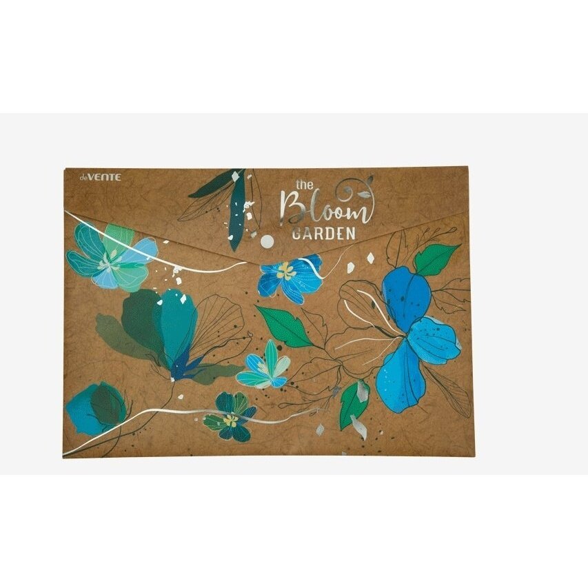 Папка конверт deVENTE на кнопке А4 180 мкм, тиснение фольгой, крафт-имитация (3071206)