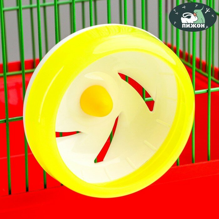 Колесо для грызунов тихое, 11 см, жёлтое