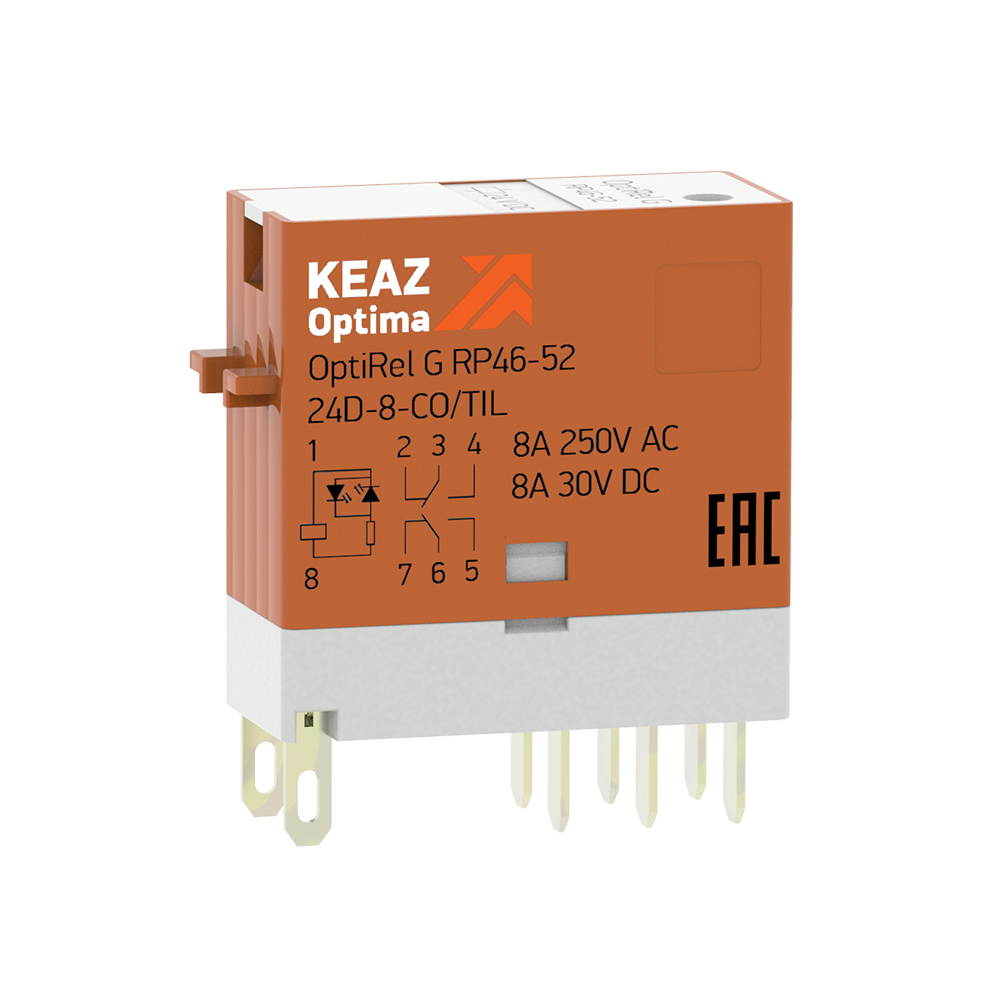 КЭАЗ Реле промежуточное OptiRel G RP46-52-24-8-CO/TIL, 281050