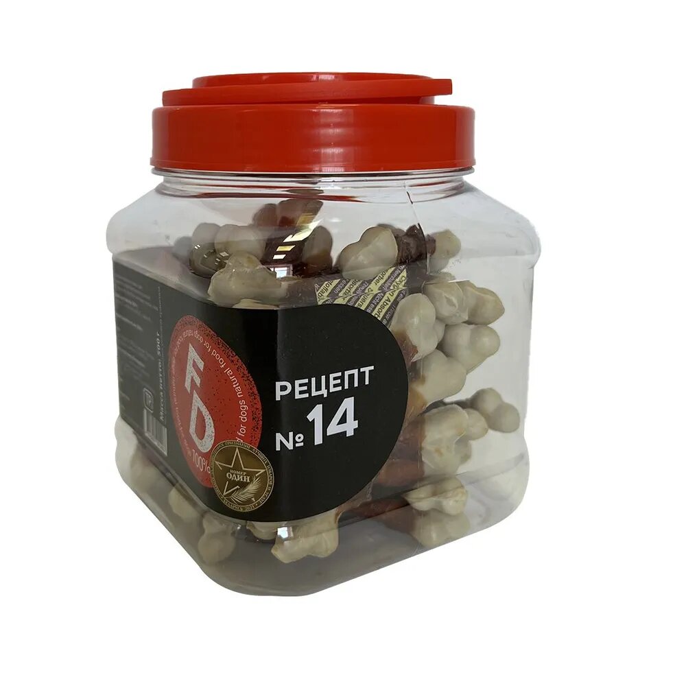 Лакомства для собак FOR DOGS "Рецепт № 14", мясо утки на кальциевой косточке