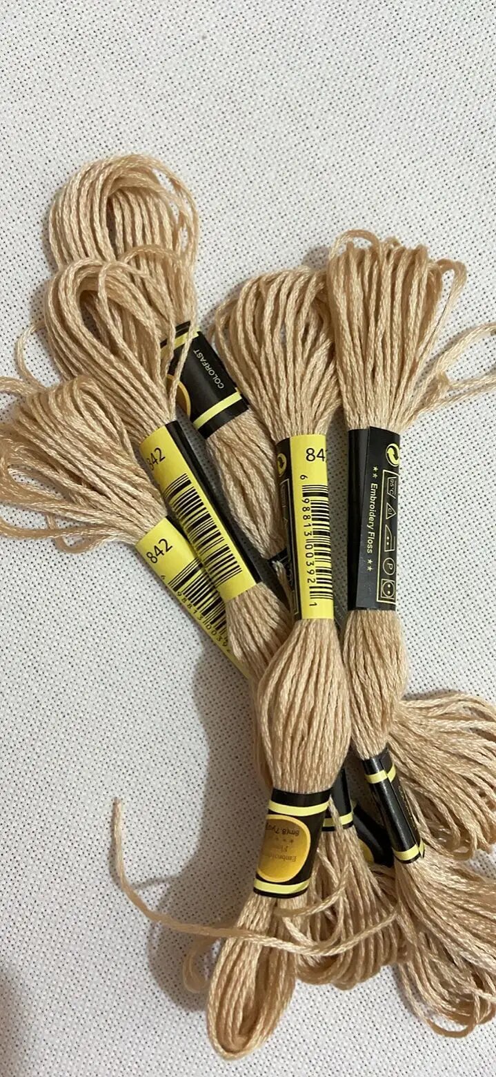 10PCS/LOL Set Cross Stitch Thread Embroidery Floss For Beginners DIY No Repeat Rainbow DMC CODE 869