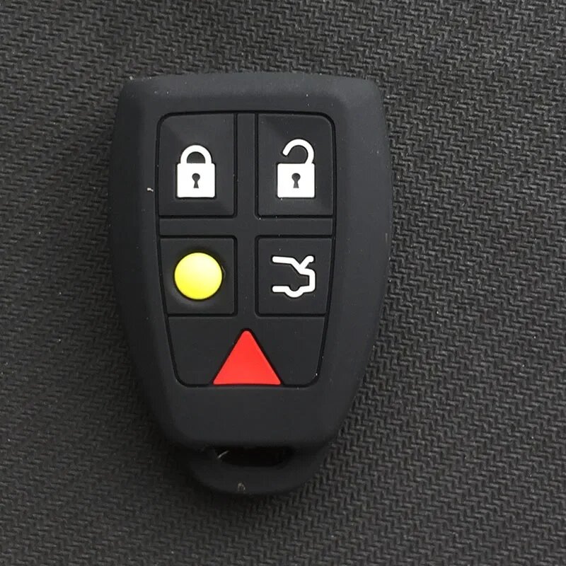 Силиконовый чехол для ключа автомобиля для пульта дистанционного управления volvo s40 с 5 черный