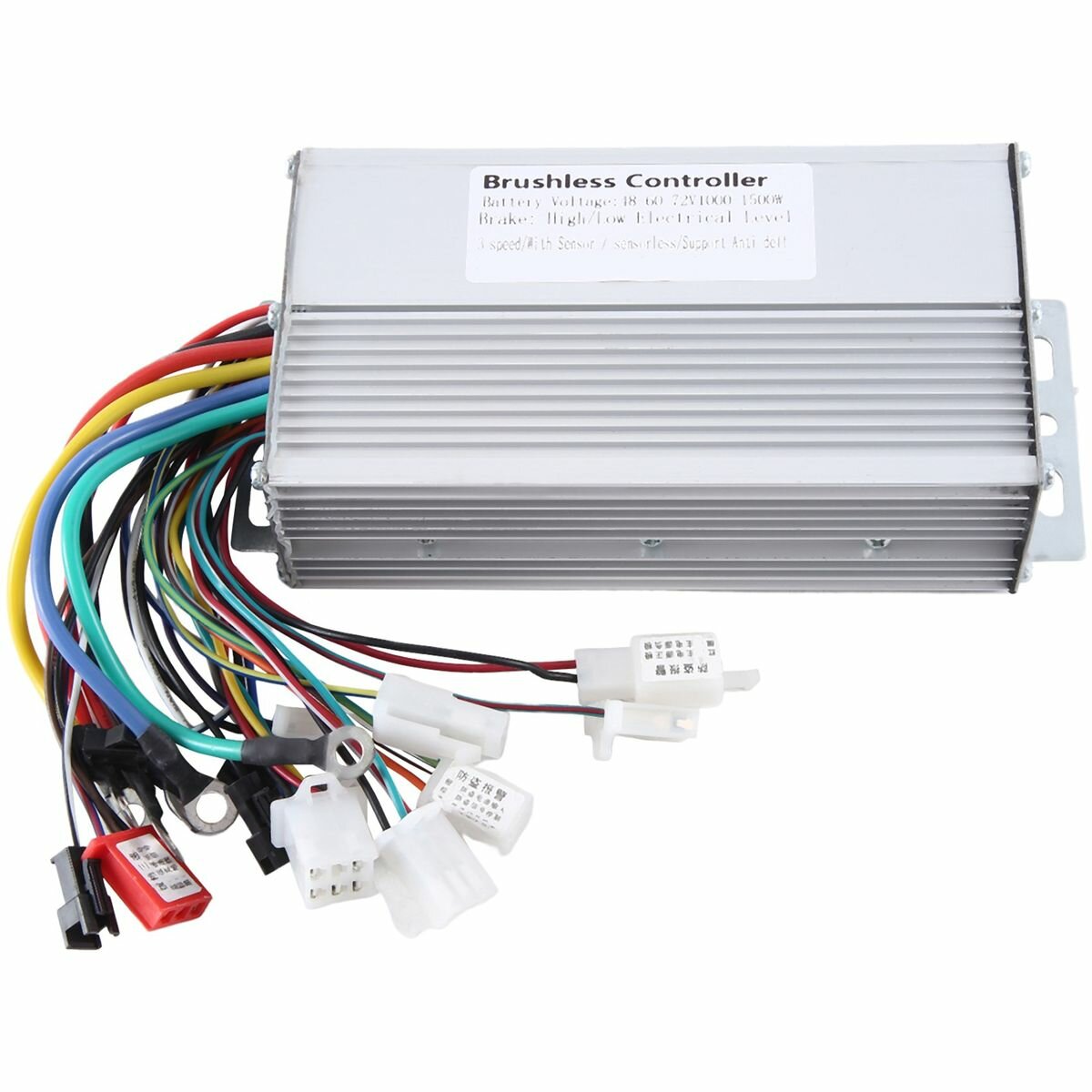 48V 60V 64V 72V 1000W 1500W Электрический контроллер 12 Tube Dual Mode E-Bike Бесщеточный контроллер скорости двигателя