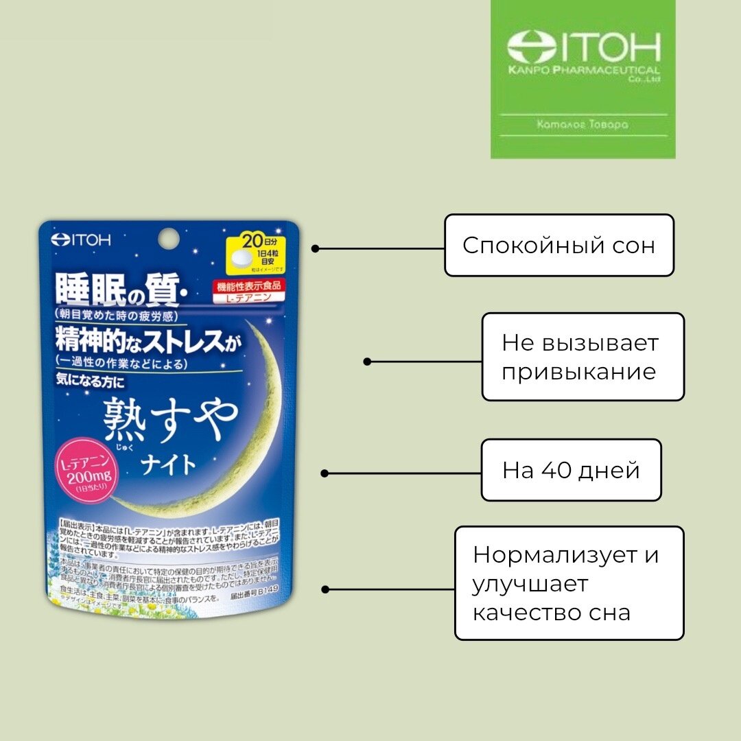 Комплекс для улучшения качества сна ITOH Спокойный сон, 80 табл на 40 дней