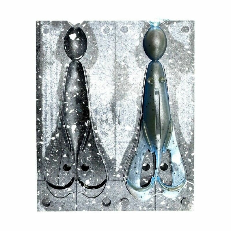 Форма для литья рыболовных силиконовых приманок Zhaba 4,2", 105mm, 1 место, камень